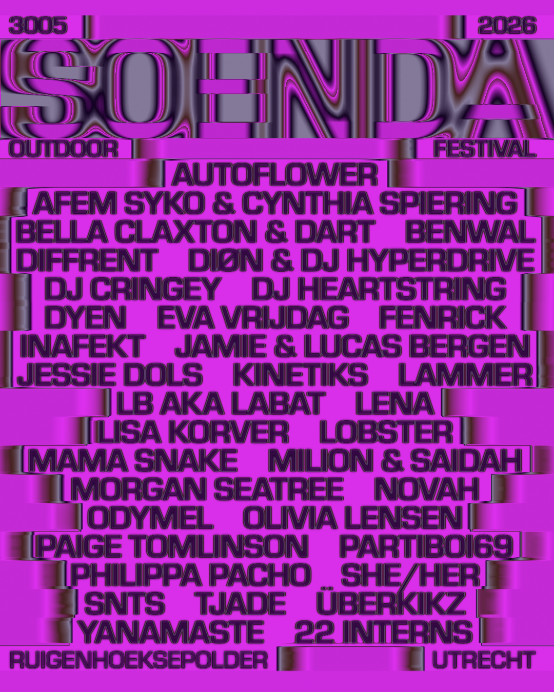 Full line up release Soenda Festival 2026! - Soenda